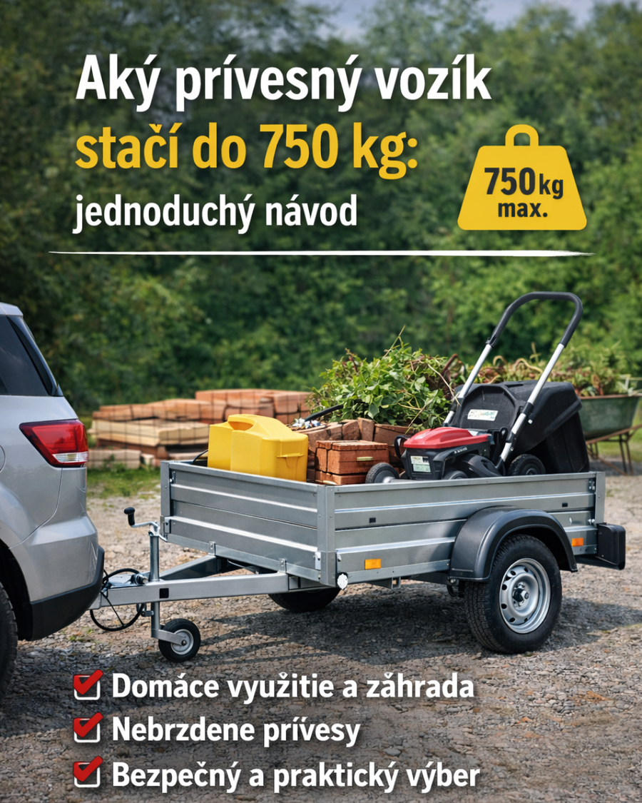 Aký prívesný vozík stačí do 750 kg: jednoduchý návod – Váš vozík